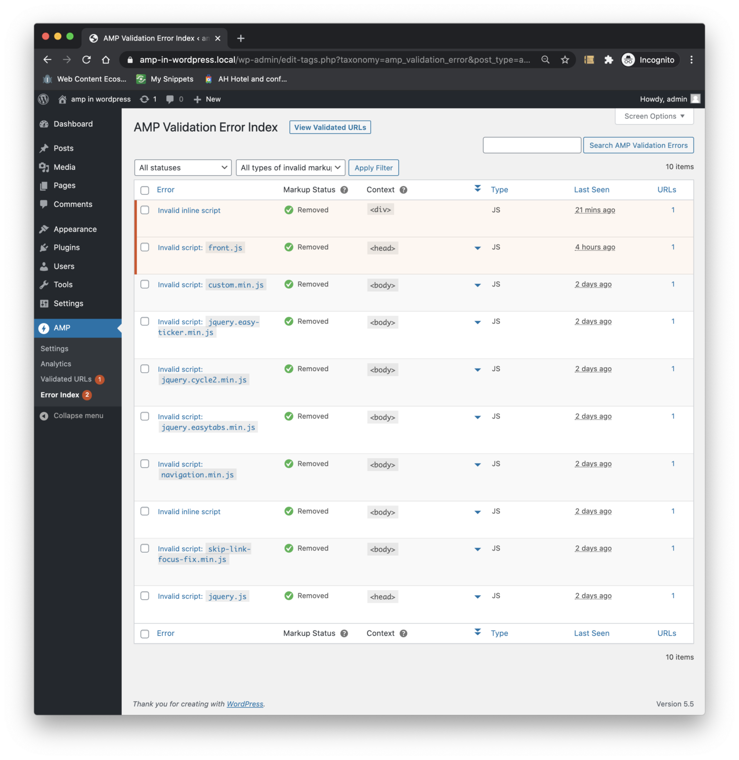 Developer Tools – AMP for WordPress
